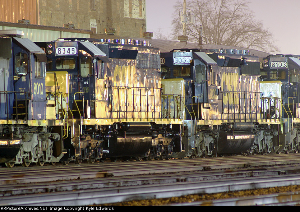 CSX SD40-2 #8349 and CSX SD40-2 #8030